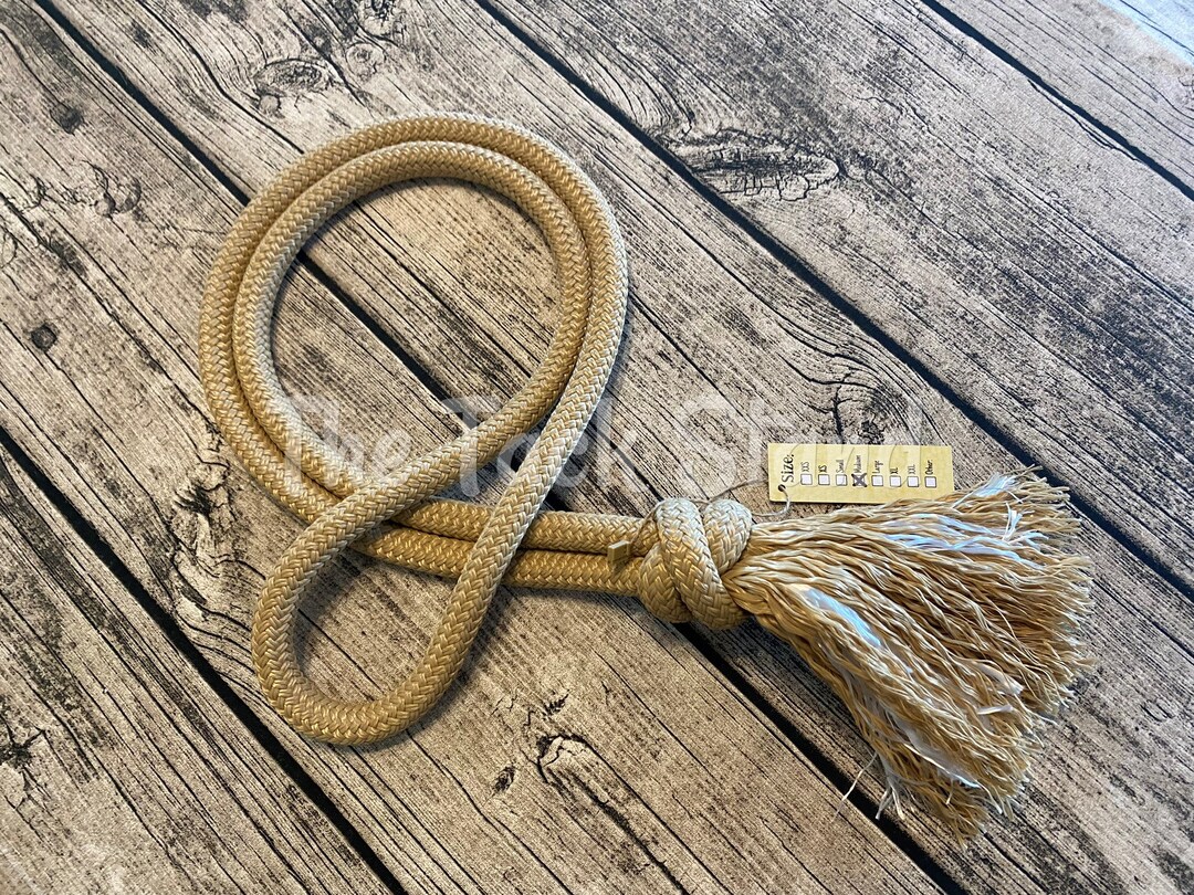 PRE-MADE Neck Rope Polyester Yacht Rope 9/16" Rope Arab/cob Sized Tan ...