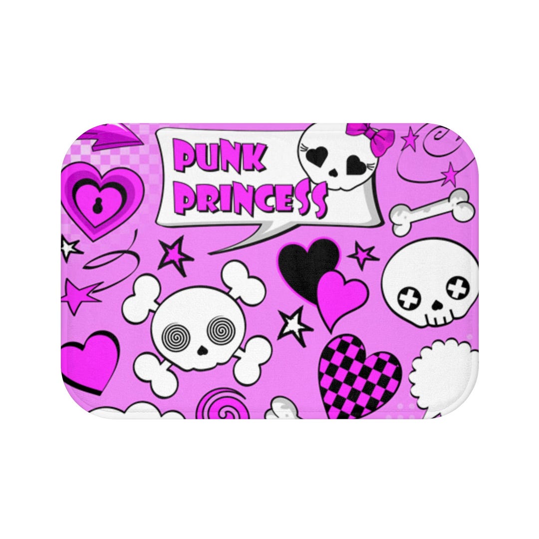 Punk Princess Bath Mat, Kids Bathroom Decor, Alternative Rug, Gothic ...