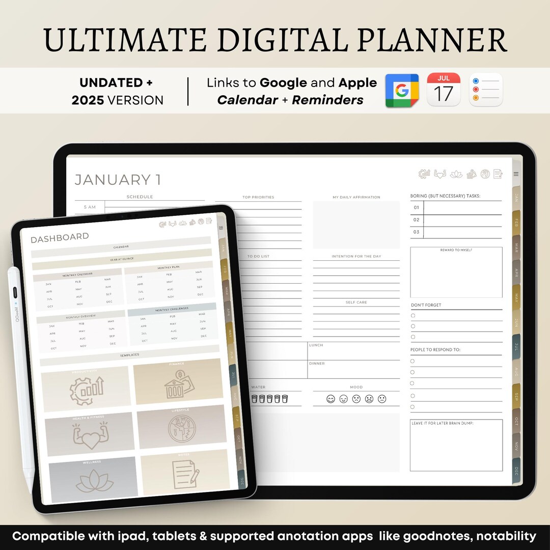 Ultimate Dated Landscape Digital Planner - Etsy
