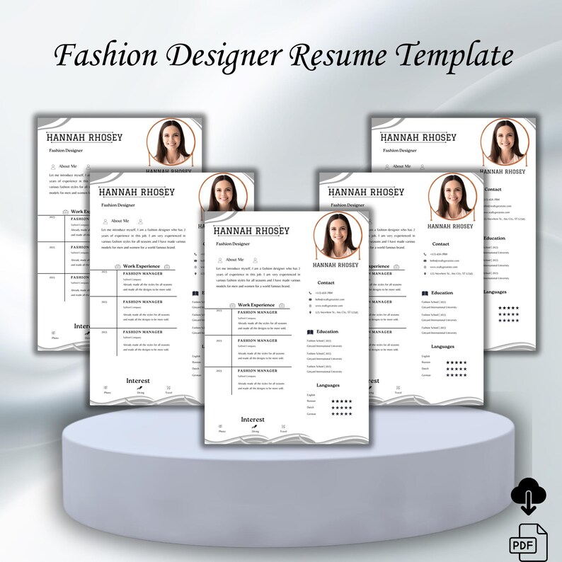 Professional Resume Template for MS Word | Resume With Borderline ...