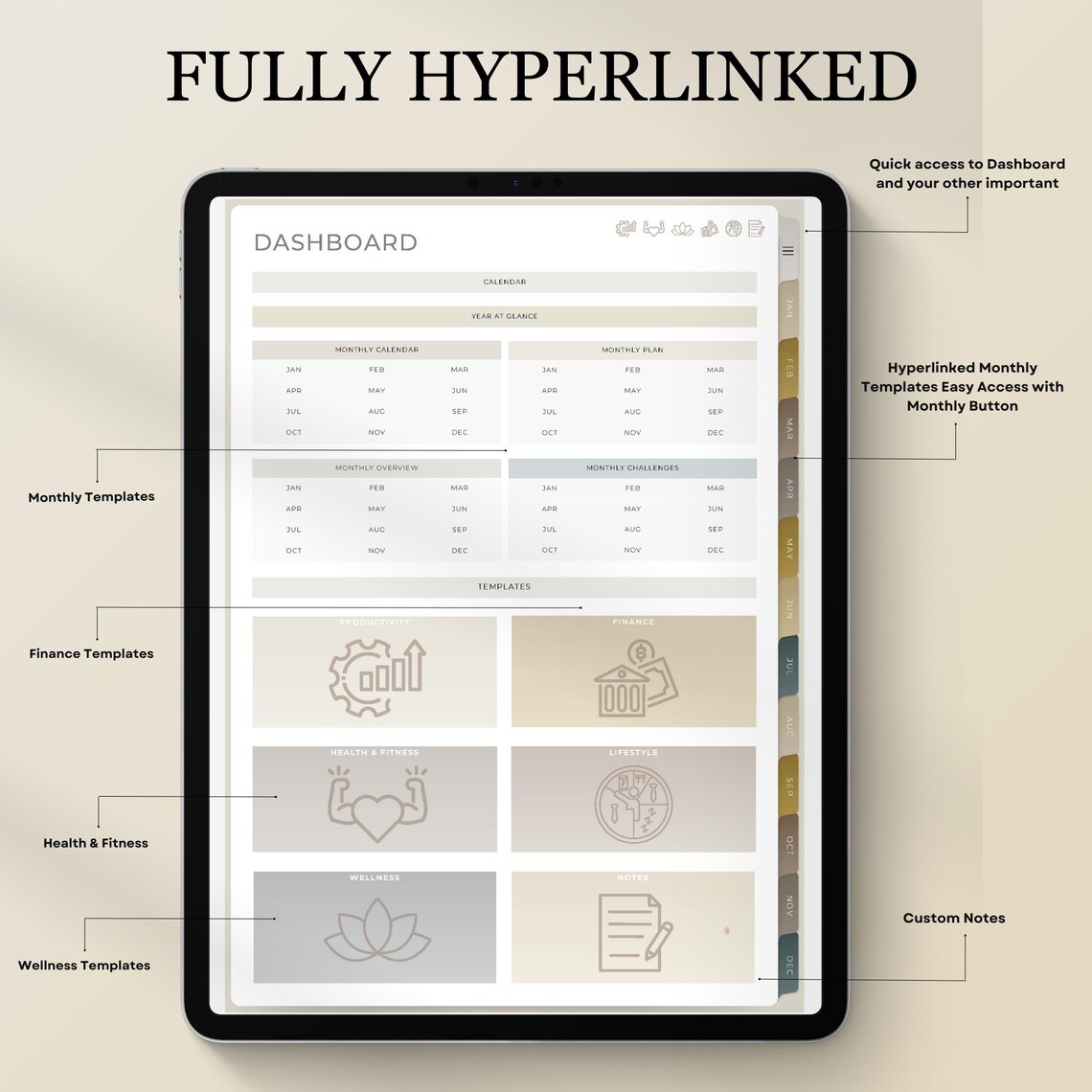 Ultimate Dated Landscape Digital Planner - Etsy