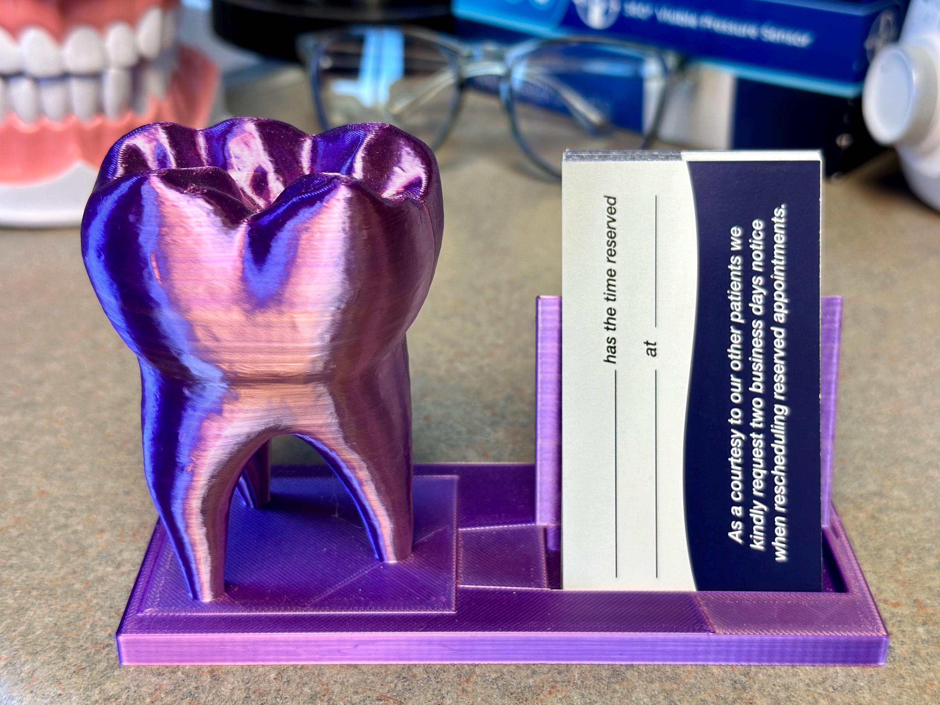 3D Printed Tooth Card Holder Dental Assistant Gift, Dental Hygienist ...