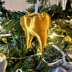 3D Tooth Christmas Ornaments: Dental Office Holiday Decor, Set of 5 ...