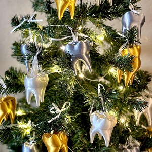 3D Tooth Christmas Ornaments: Dental Office Holiday Decor, Set of 5 ...