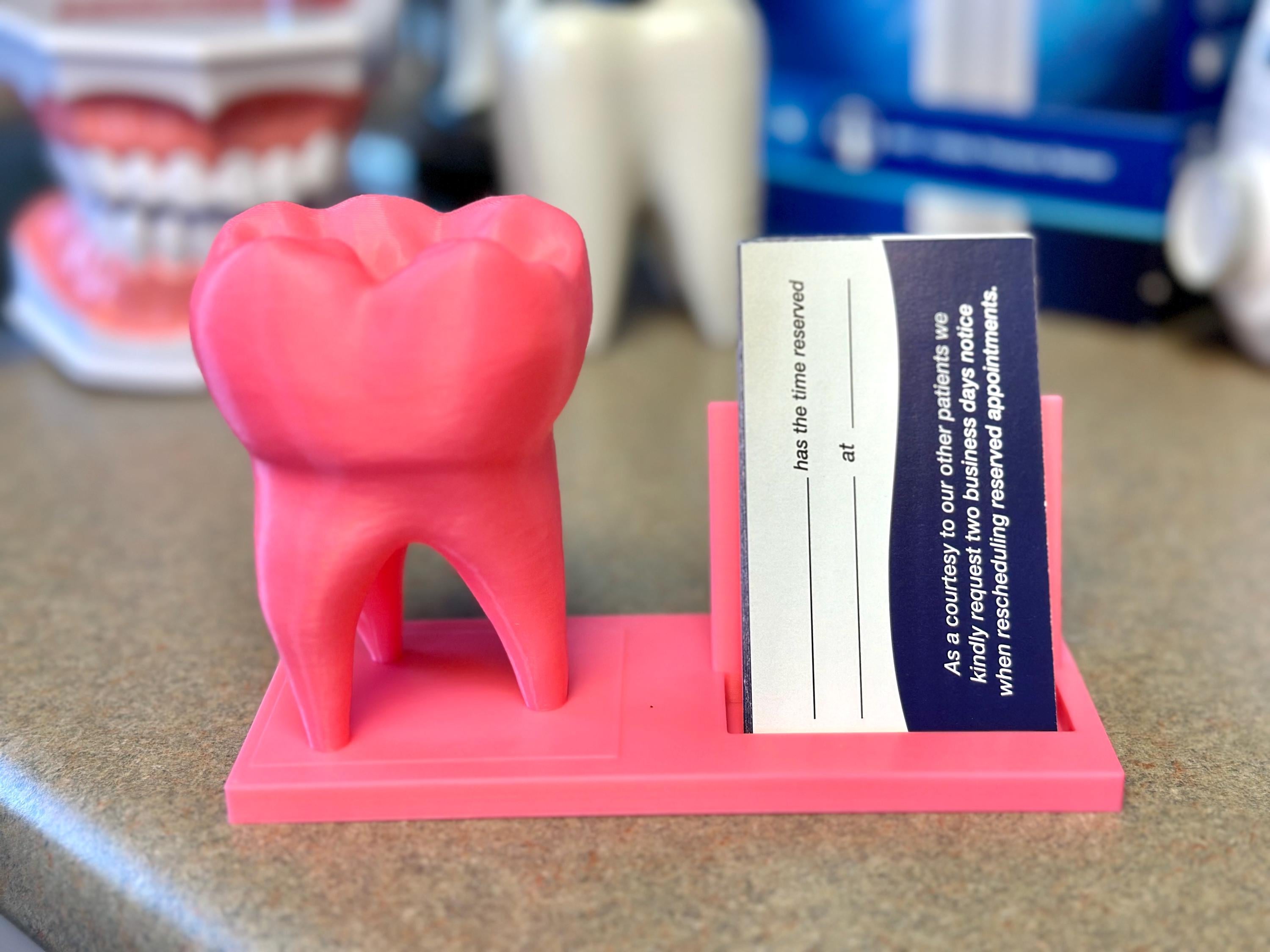 3D Printed Tooth Card Holder for Dental Hygienist, Dentist, Dental ...