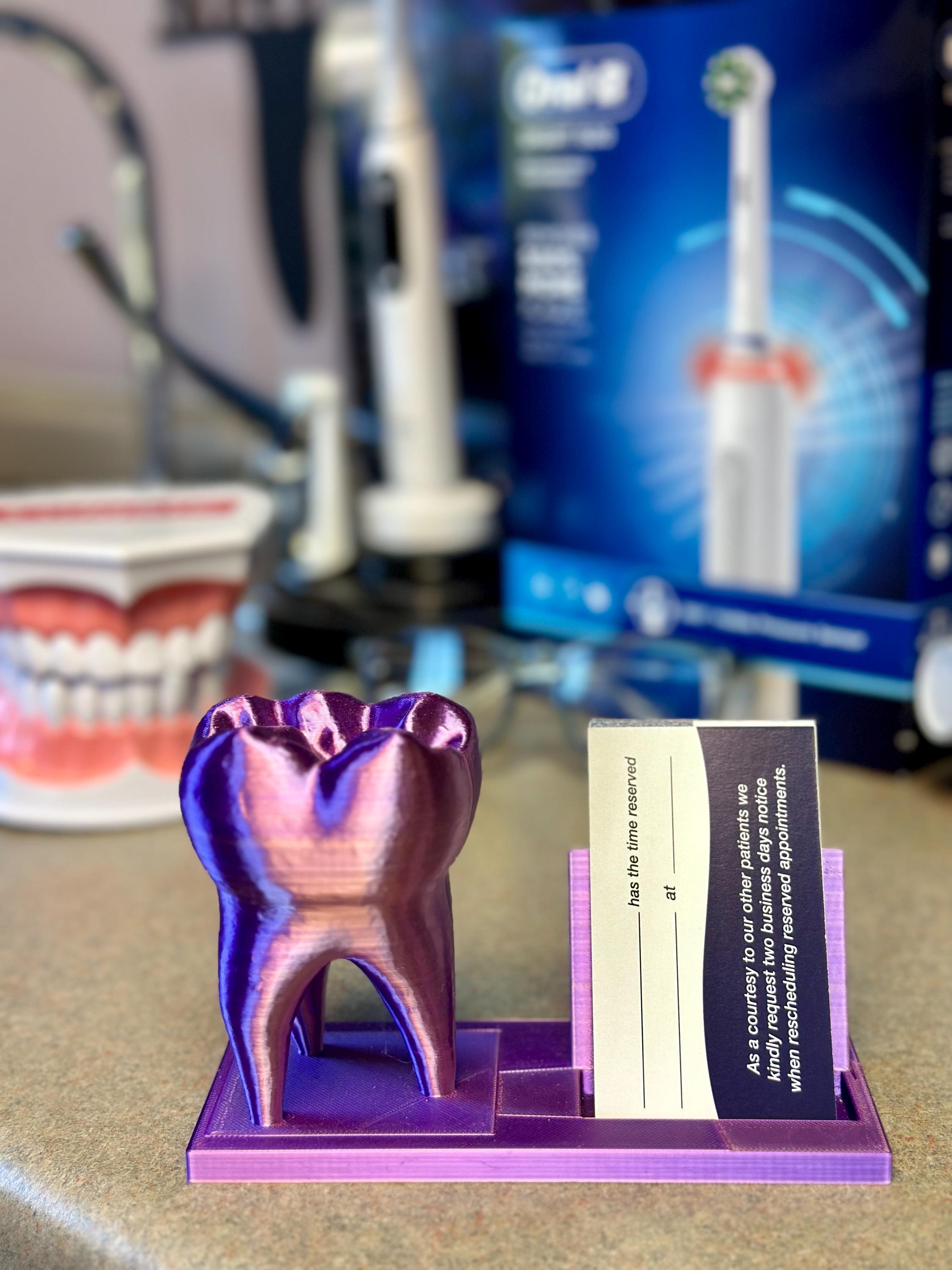 3D Printed Tooth Card Holder Dental Assistant Gift, Dental Hygienist ...