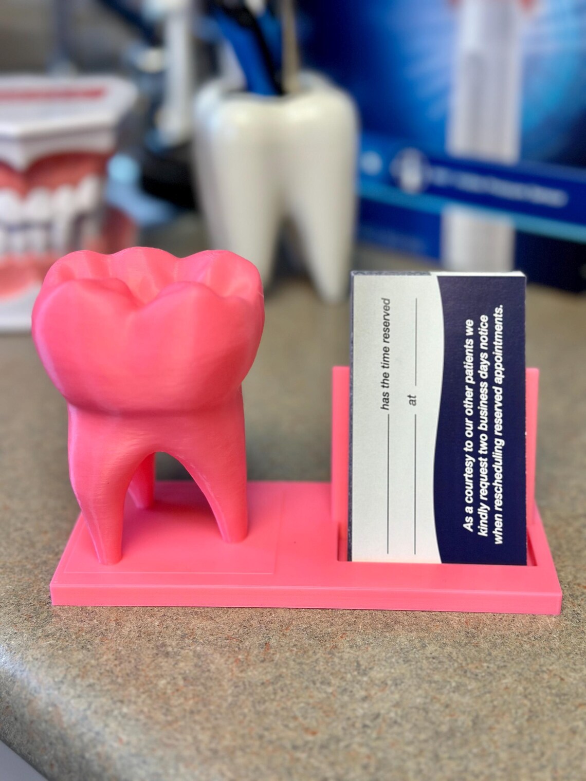 3D Printed Tooth Card Holder for Dental Hygienist, Dentist, Dental ...