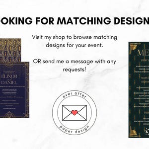 Great Gatsby Invitation Printable Black Gold Roaring 20s Invitation Art ...