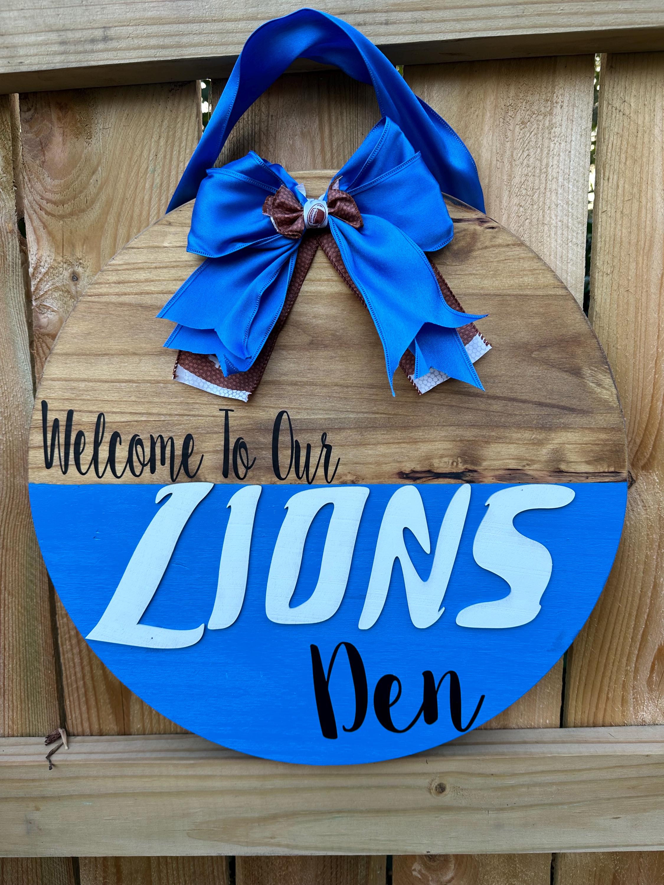 Detroit Lions Sign, Wood Sign, Lions Den - Etsy