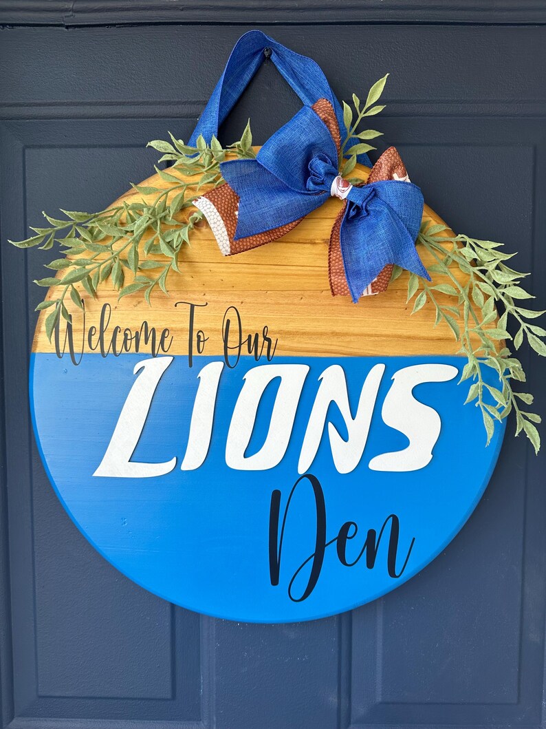 Detroit Lions Sign, Wood Sign, Lions Den - Etsy