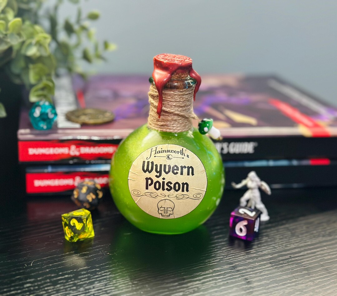 Wyvern Poison - Green Prop Potion, Dnd Prop for TTRPG, Customizable ...
