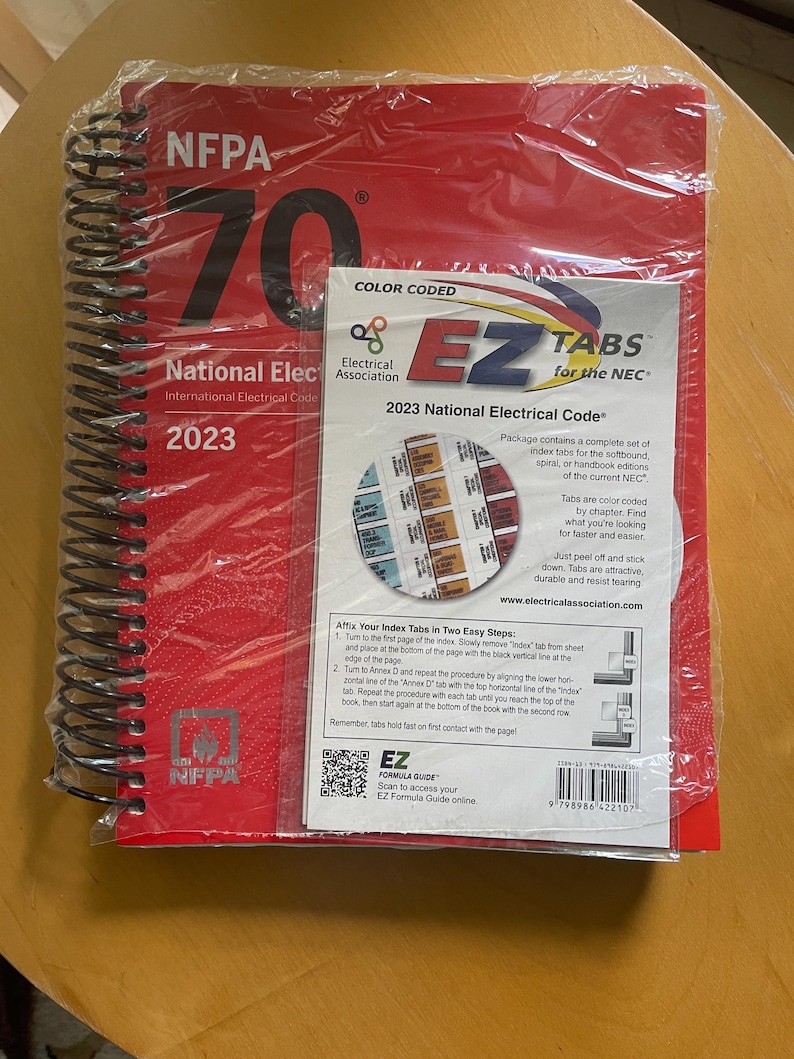 Nec 2023 National Electrical Code 2023 Edition Spiral Bound With Index ...