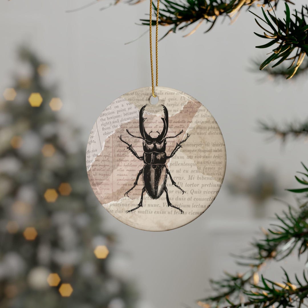 Gothic Stag Beetle Ornament | Vintage Dark Academia Holiday Decor ...
