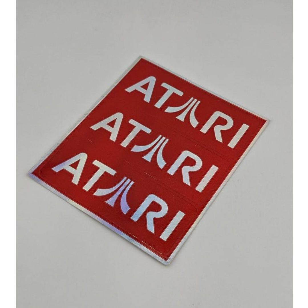 Vintage Atari Logo Stickers Hologram Decals 3 1 3 Stickers - Etsy