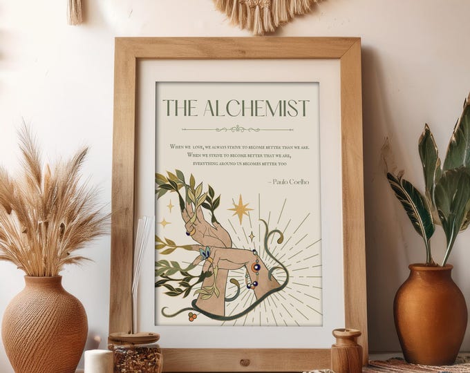 The Alchemist by Paulo Coelho - Motivational Aesthetic Art Printable - Etsy
