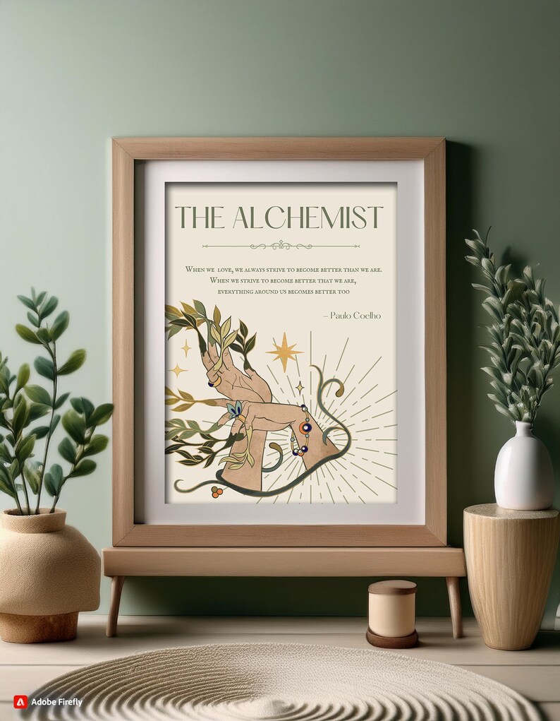 The Alchemist by Paulo Coelho Motivational Aesthetic Art Printable - Etsy