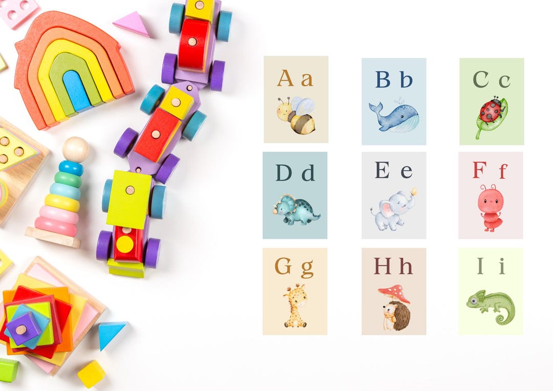 Color Alphabet Cards for Kids Fun and Aesthetic Learning Montessori ...