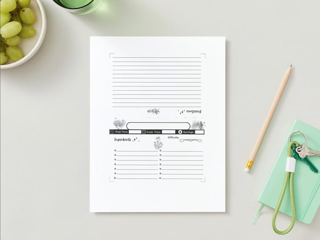 Moon Child -printable Recipe Card | 4x6 Foldable Card - Etsy