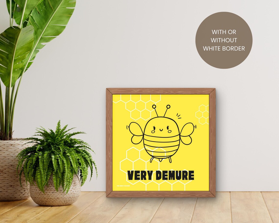 Very Demure Printable Poster Bee Wall Digital Art Instant Download ...