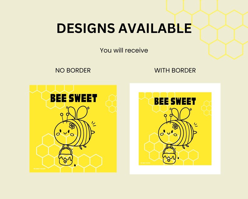 Bee Sweet Printable Poster Bee Wall Digital Art Instant Download Square ...