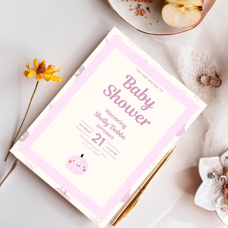 Adorable Baby Shower Invitation | Printable & Editable Design Template ...