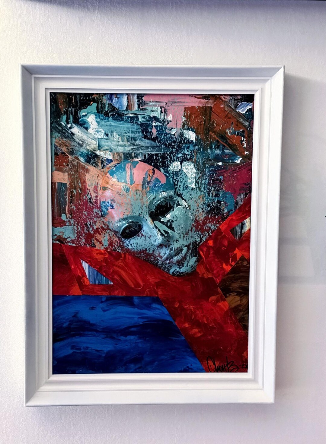 Vivid Surreal Alien Face Painting by CHUD | Modern Bold Acrylic ...