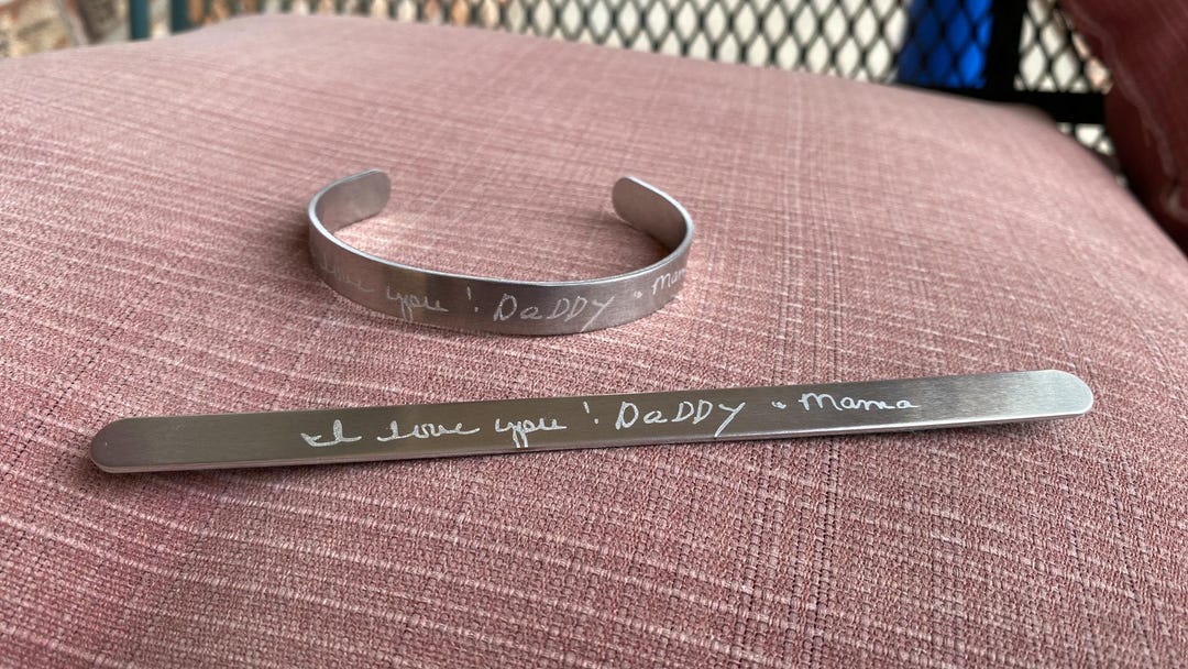 Cuff Bracelet Personalized With Handwriting - Etsy