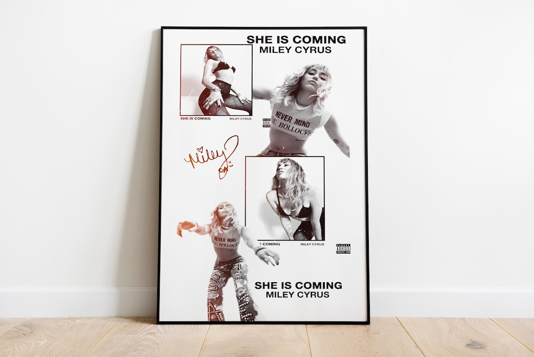Miley Cyrus Poster Print | She is Coming Artist Poster | Music Poster ...