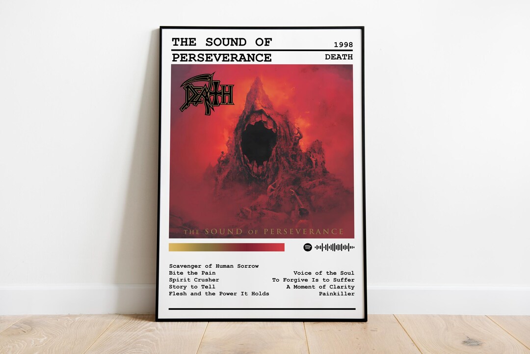 Death Poster Print | the Sound of Perseverance Album Poster | Music ...