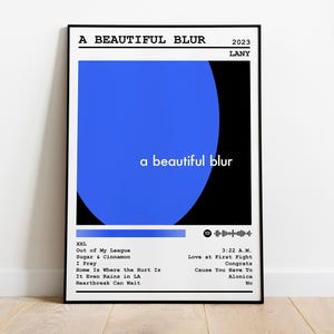 Lany Poster Print | A Beautiful Blur Album Poster | Music Poster ...