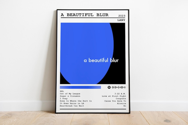 Lany Poster Print | A Beautiful Blur Album Poster | Music Poster ...