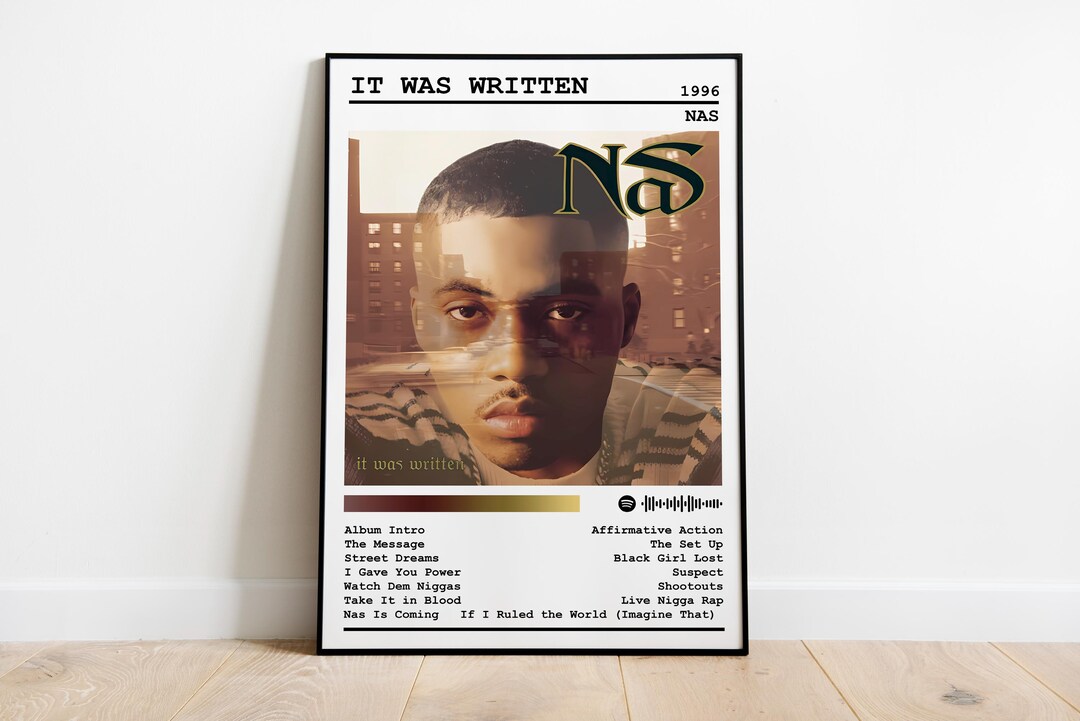 Nas Poster Print | It Was Written Album Poster | Music Poster | Album ...