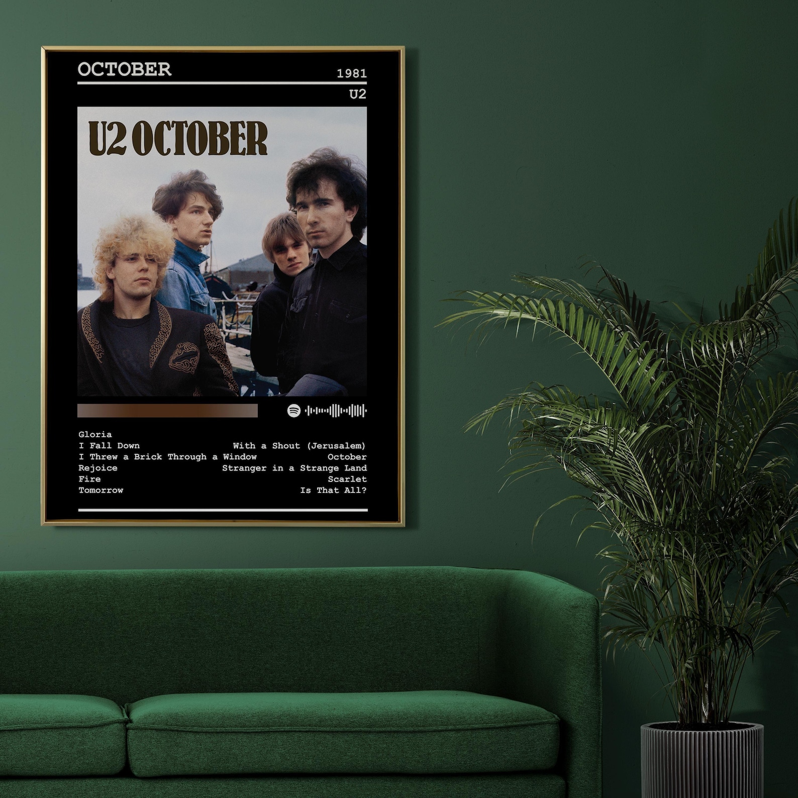 U2 Poster Print | October Album Poster | Music Poster | Album Cover ...