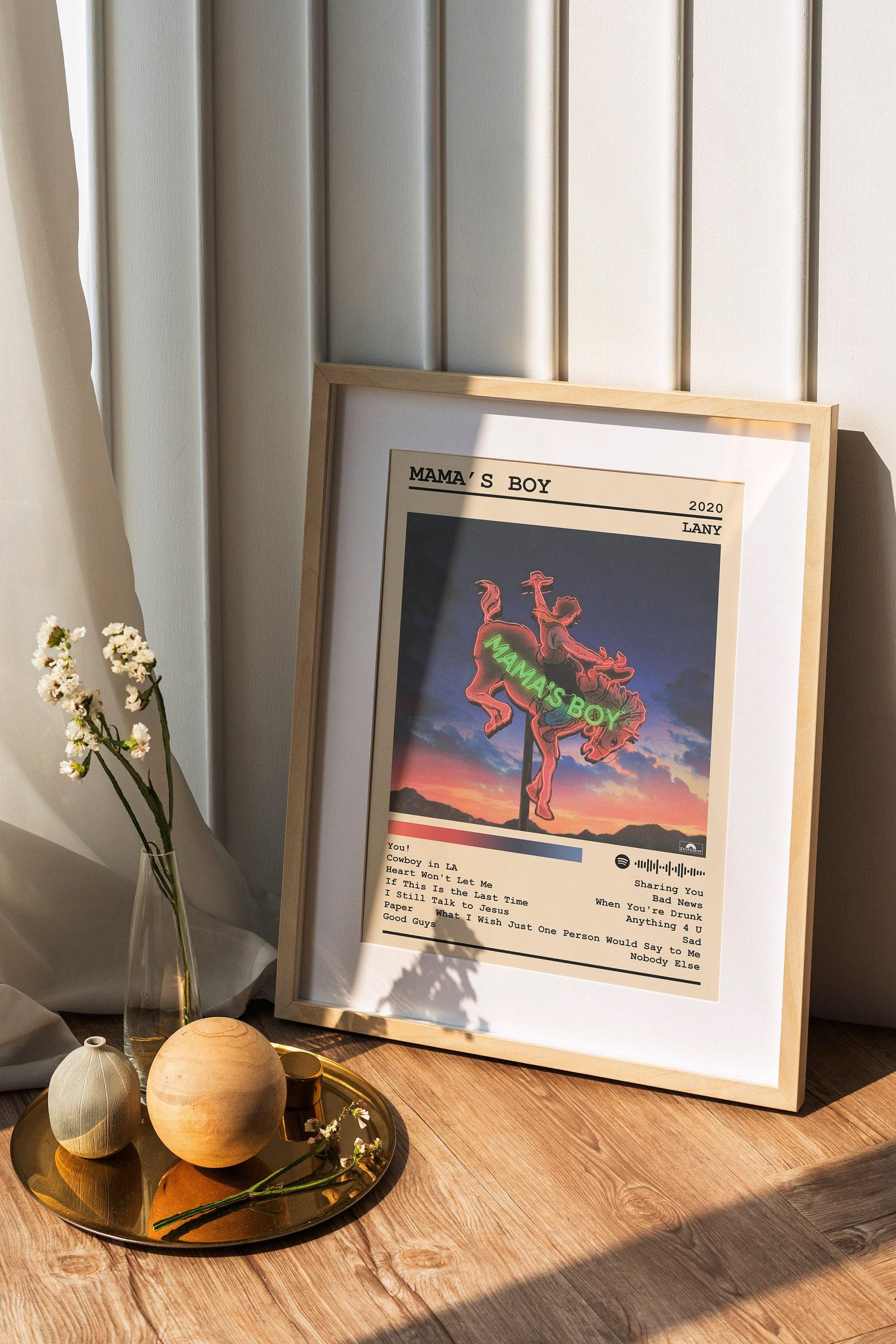 Lany Poster Print | Mama's Boy Album Poster | Music Poster | Album ...