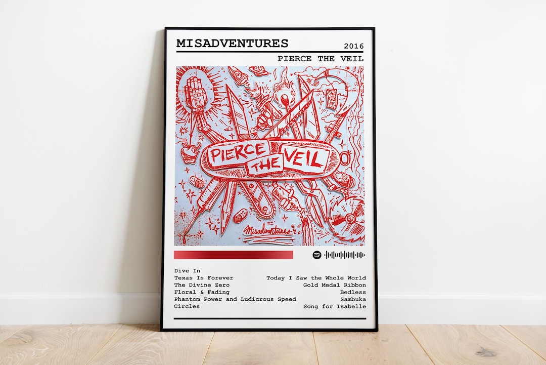 Pierce the Veil Poster Print | Misadventures Album Poster | Music ...