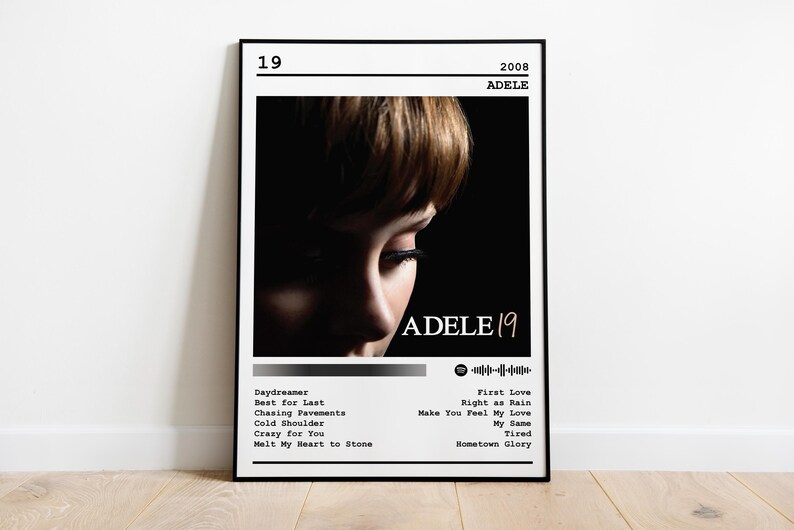 Adele Poster Print | 19 Album Poster | Music Poster | Album Cover ...