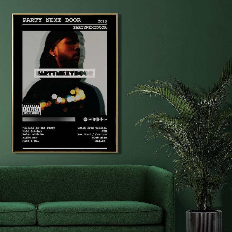 Party Next Door Print Party Next Door Album Poster Music Poster Gift ...