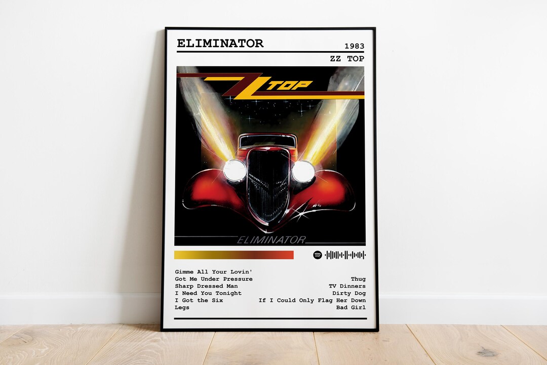 ZZ Top Poster Print | Eliminator Album Poster | Music Poster | Album ...