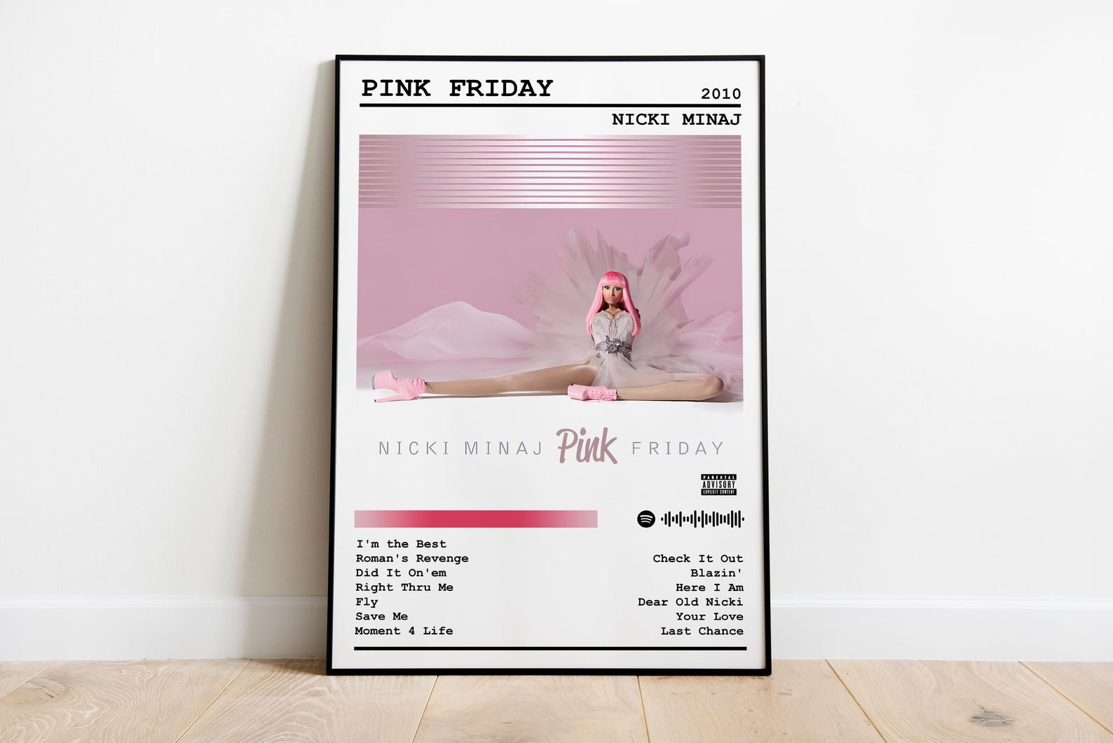 Nicki Minaj Poster Print | Pink Friday Album Poster | Music Poster ...