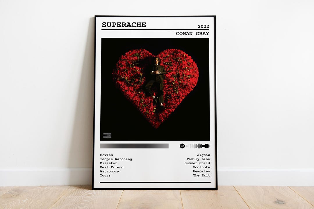 Conan Gray Poster Print Superache Album Poster Music Poster Album Cover ...