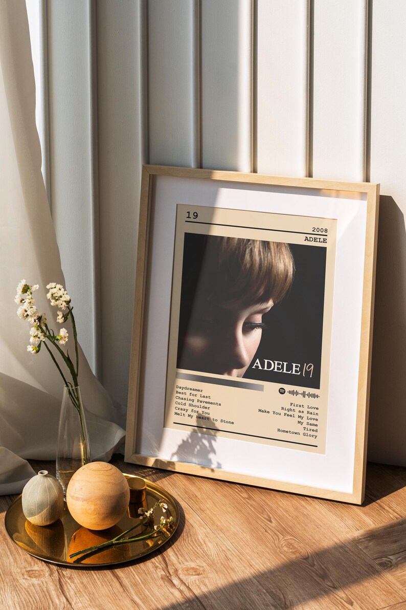 Adele Poster Print | 19 Album Poster | Music Poster | Album Cover ...