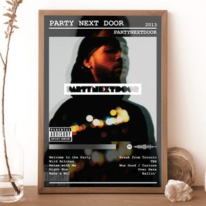 Party Next Door Print | Party Next Door Album Poster | Music Poster ...