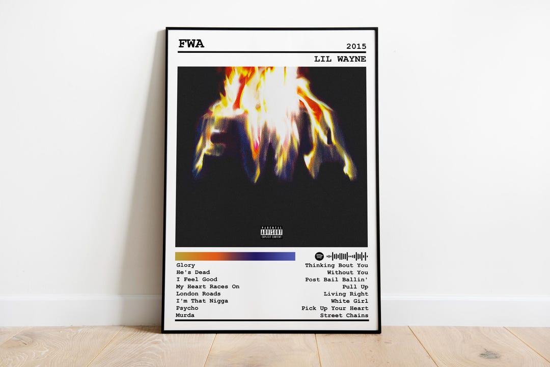 Lil Wayne Poster Print | FWA Album Poster | Music Poster | Album Cover ...