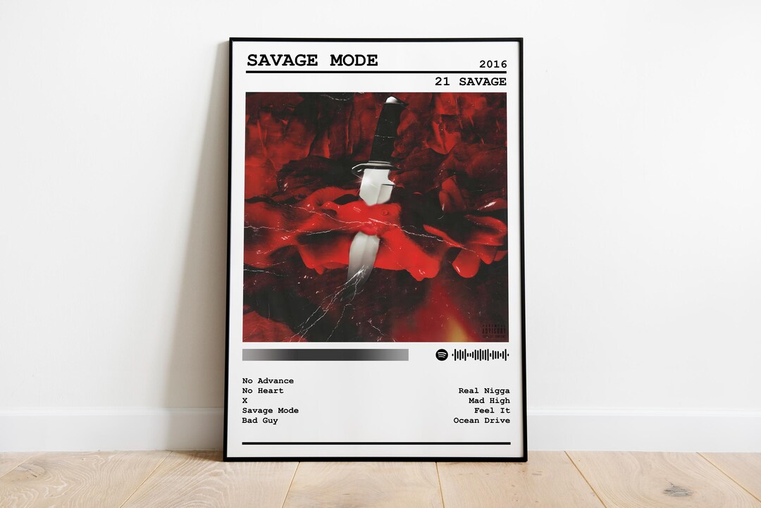 21 Savage Poster Print | Savage Mode Album Poster | Music Poster ...