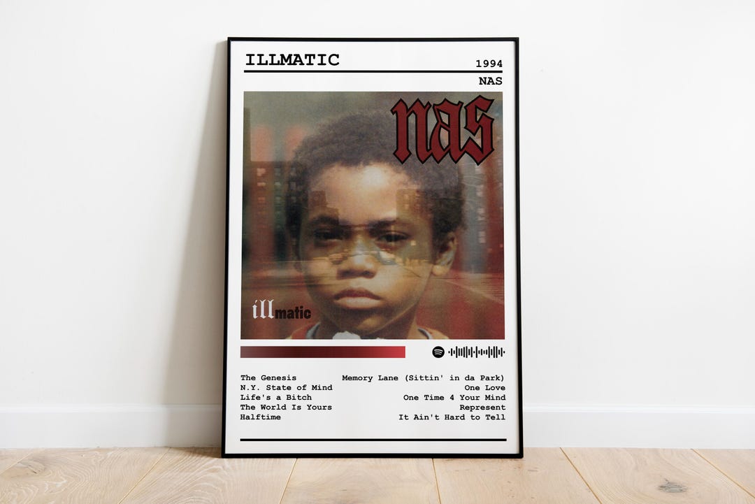Nas Poster Print | Illmatic Album Poster | Music Poster | Album Cover Poster | Wall Decor ...