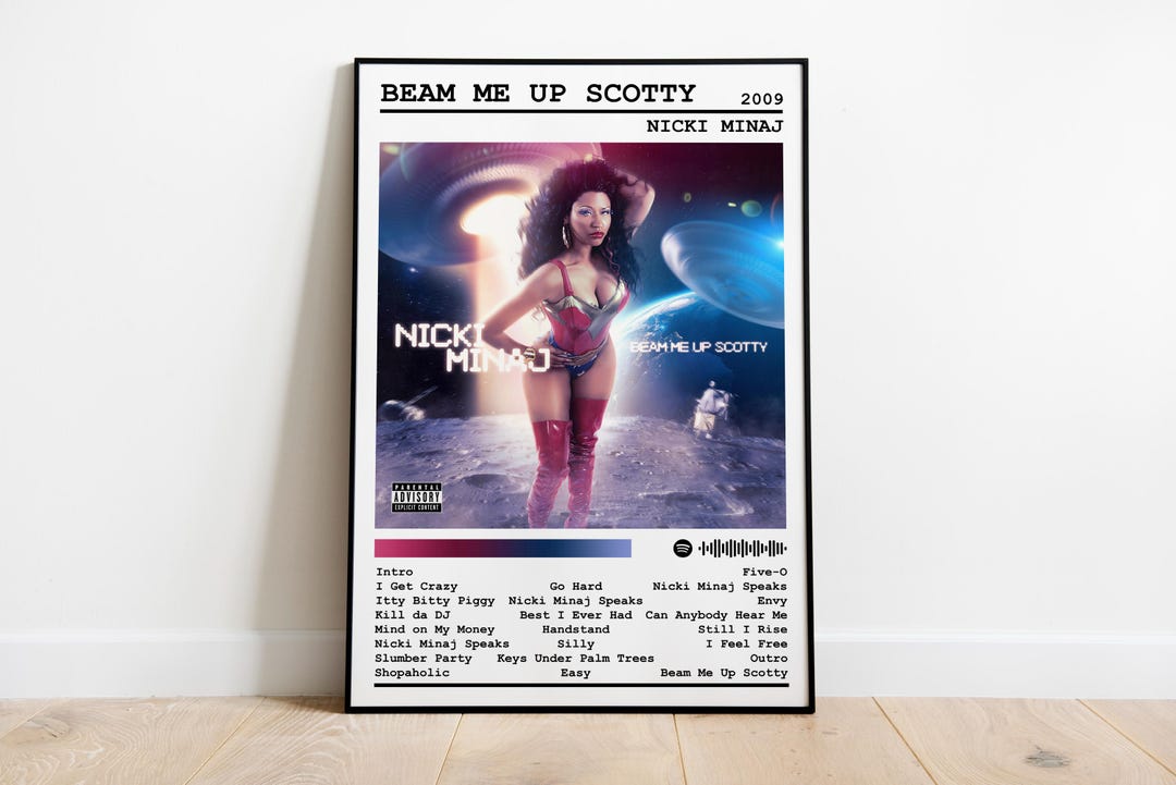 Nicki Minaj Poster Print | Beam Me up Scotty Album Poster | Music Poster | Album Cover Poster ...