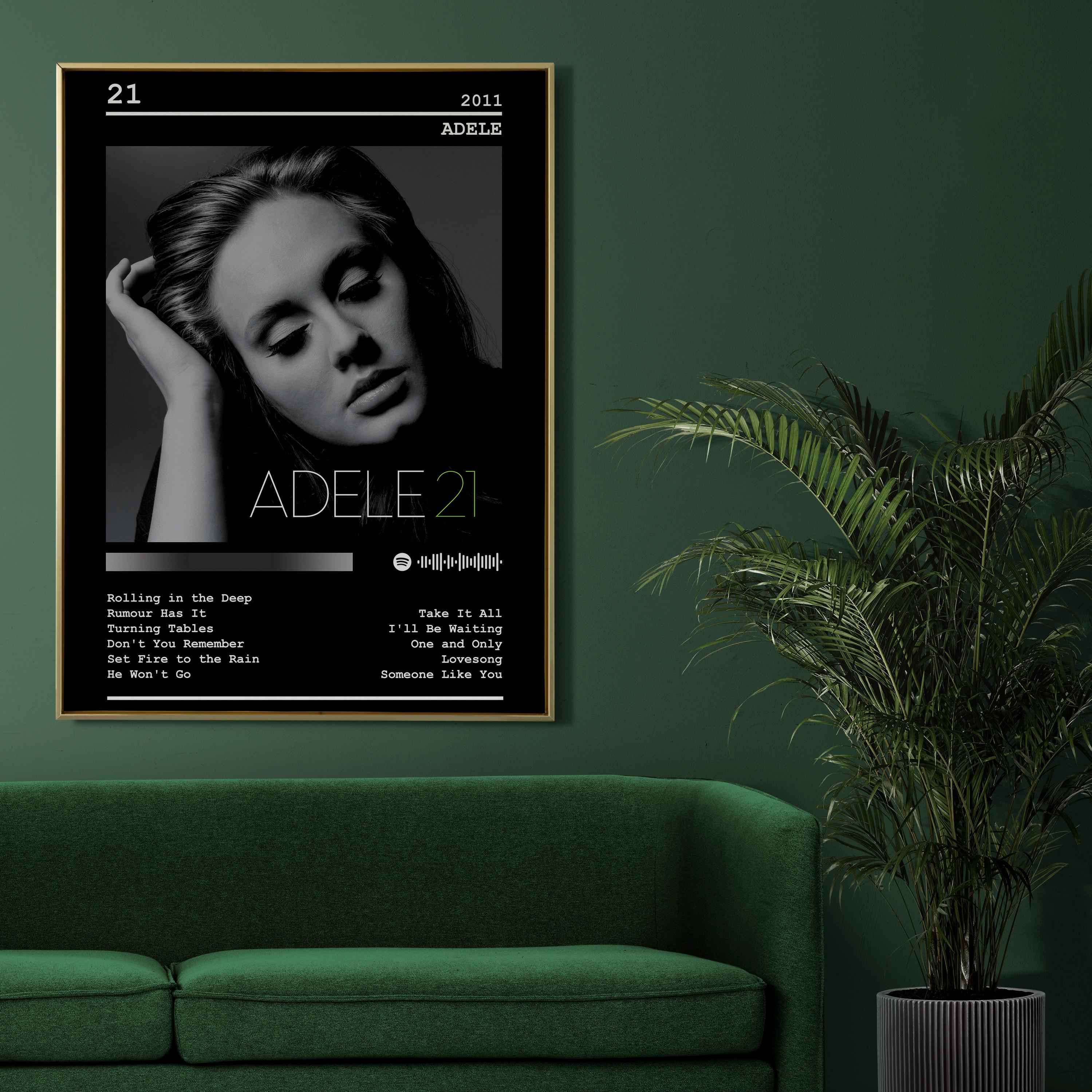 Adele Poster Print | 21 Album Poster | Music Poster | Album Cover ...
