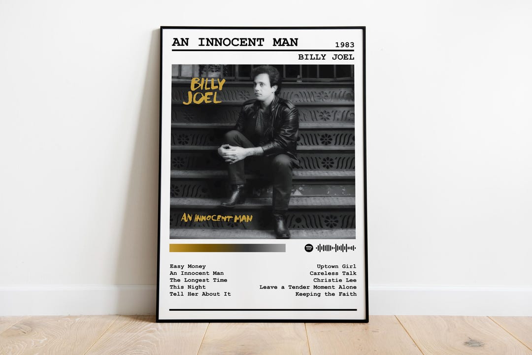Billy Joel Poster Print | an Innocent Man Album Poster | Music Poster ...