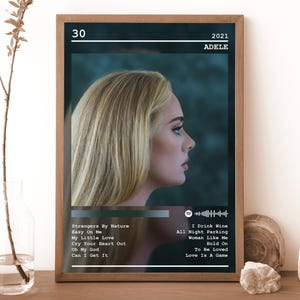 Adele Poster Print | 30 Album Poster | Music Poster | Album Cover ...