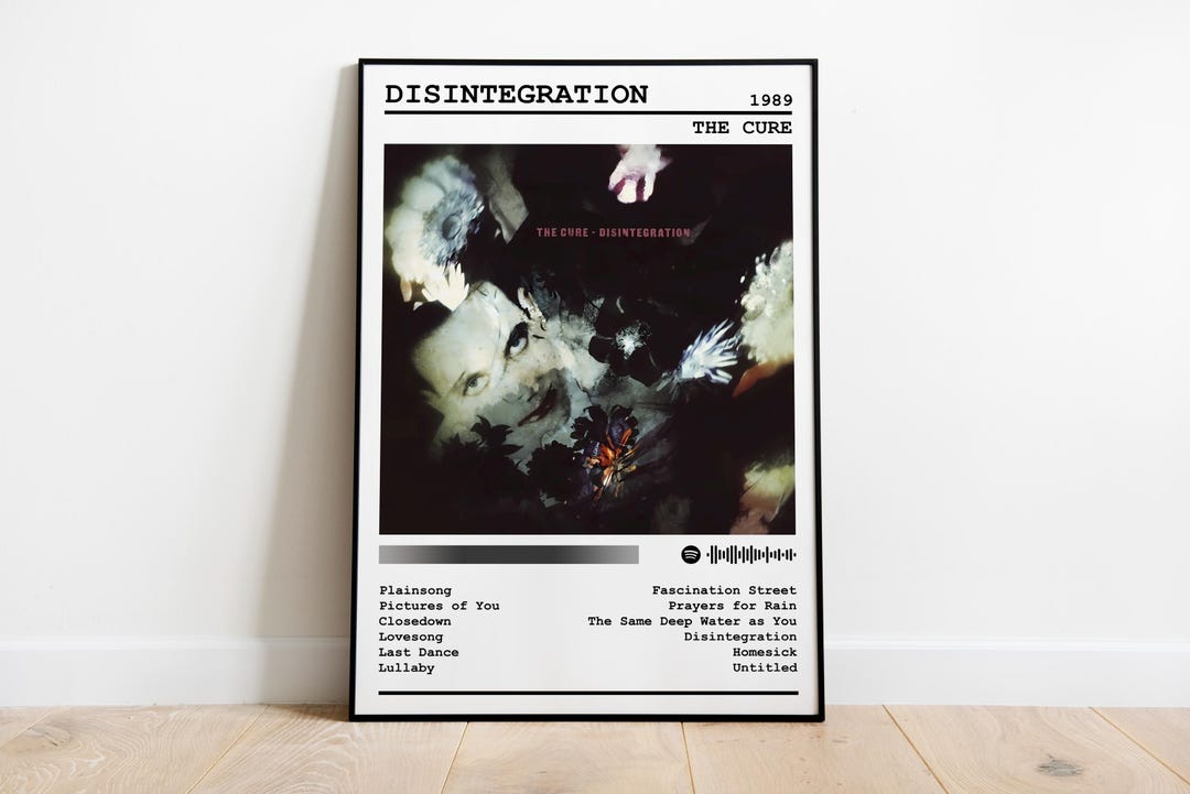 The Cure Poster Print | Disintegration Album Poster | Music Poster ...